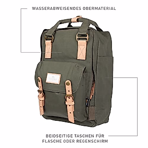 Doughnut Macaroon PFC Free Series 16L Travel School Ladies College Girls Lightweight Commuter Casual Daypacks Bag Backpack (Army)