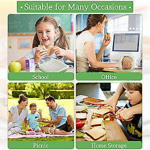 Anjing Silicone Sandwich Container for Lunch Boxes, 2 Pcs Food Storage Containers with Lids, Meal Prep Reusable Bag BPA Free Bento Box Microwave, Freezer & Dishwasher Safe