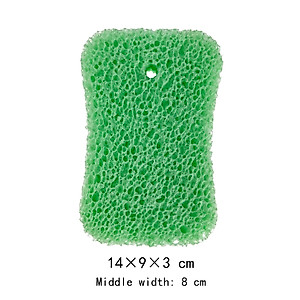 Danpaty Bath Sponge 3-Pack – Soft Exfoliating Shower Sponges for Deep Cleaning, Durable Body Sponge Set for Adults in Orange, Blue & Green