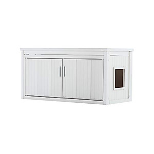 New Age Pet LitterLoo Bench Cat Litter Box Cover - Non-Toxic ECOFLEX | Odor & Moisture Resistant | Multiple Cats & Automatic Litter Boxes | 10yr Warranty