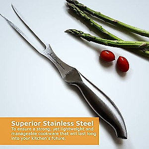 Carving Fork/Meat Fork, 6" made from Stainless Steel With a Comfortable Ergonomic Handle - Chopaholic by Jean Patrique