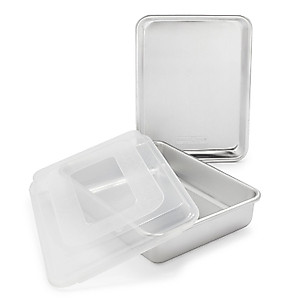 Nordic Ware 45339 Natural Aluminum Commercial 3-Piece Baker's Set, Quarter Sheet and Cake Pan