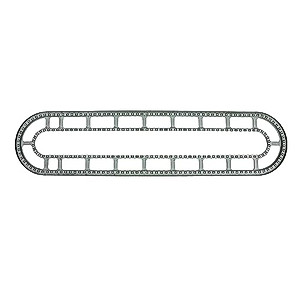 BANLICALI Dining Table, Rotating 360° Manual Adjustable Dining Table, 6.56ft ABS Turntable Serving Train, Round Kitchen Table Turntable for Banquets Party Wedding Milk White Load 10kg/22 lb