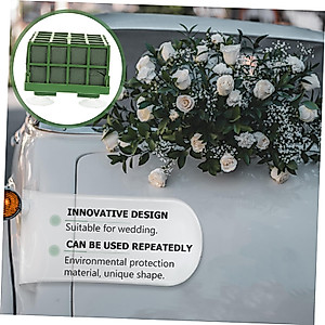 Abaodam 2 Pcs Flower Sucker Wedding Car Decoration Floral Foam Grande Cage Floral Foam Sausage Wreath Suction Cups Foam Blocks for Crafts Decorative Suckers Plastic Fresh Sticker