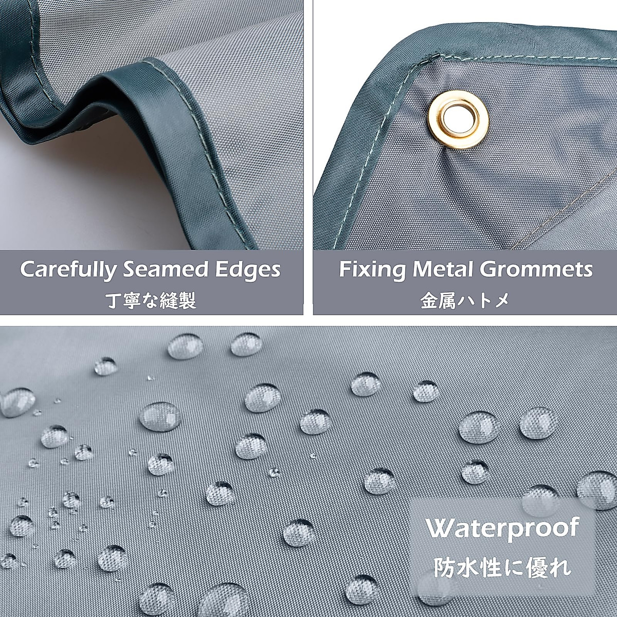 TRIWONDER Camping Tarp Waterproof Tent Footprint Hammock Rain Fly Cover Ground Cloth Small Lightweight Tent Floor Mat Camp Shelter Canopy for Hiking Backpacking Outdoor (Grey - L)