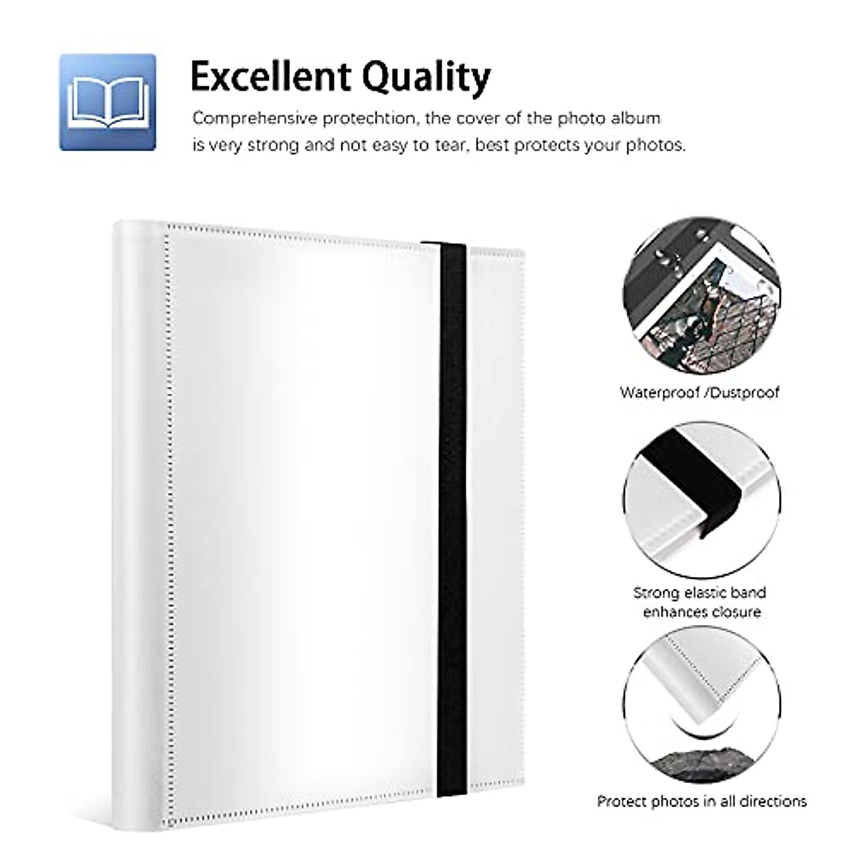432 Pockets Photo Album for Fujifilm Instax Mini Camera, Polaroid Snap PIC-300 Z2300 Instant Camera, 2x3 Photo Album Book for Fujifilm Instax Mini 11 12 9 Evo 90 70 40 8 7 LiPlay Instant Camera(White)