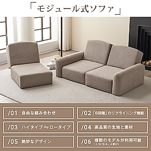 オーエスジェイ(OSJ) Sofa Bed, Floor Sofa, Compact, Low Sofa, for Kotatsu Sofa, Stylish, Multi-Functional Sofa
