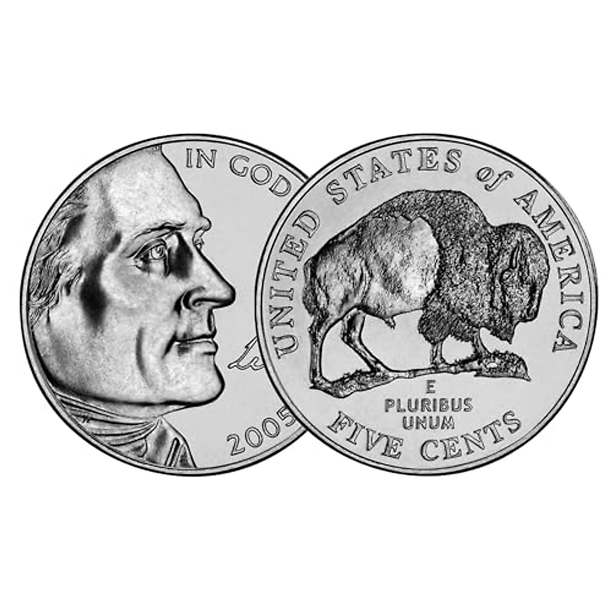 1938 - to Present - Whitman Jefferson Nickel 3 Book Set with 2004 and 2005 P, D Nickels 8 Coin Set Nickel Seller Uncirculated