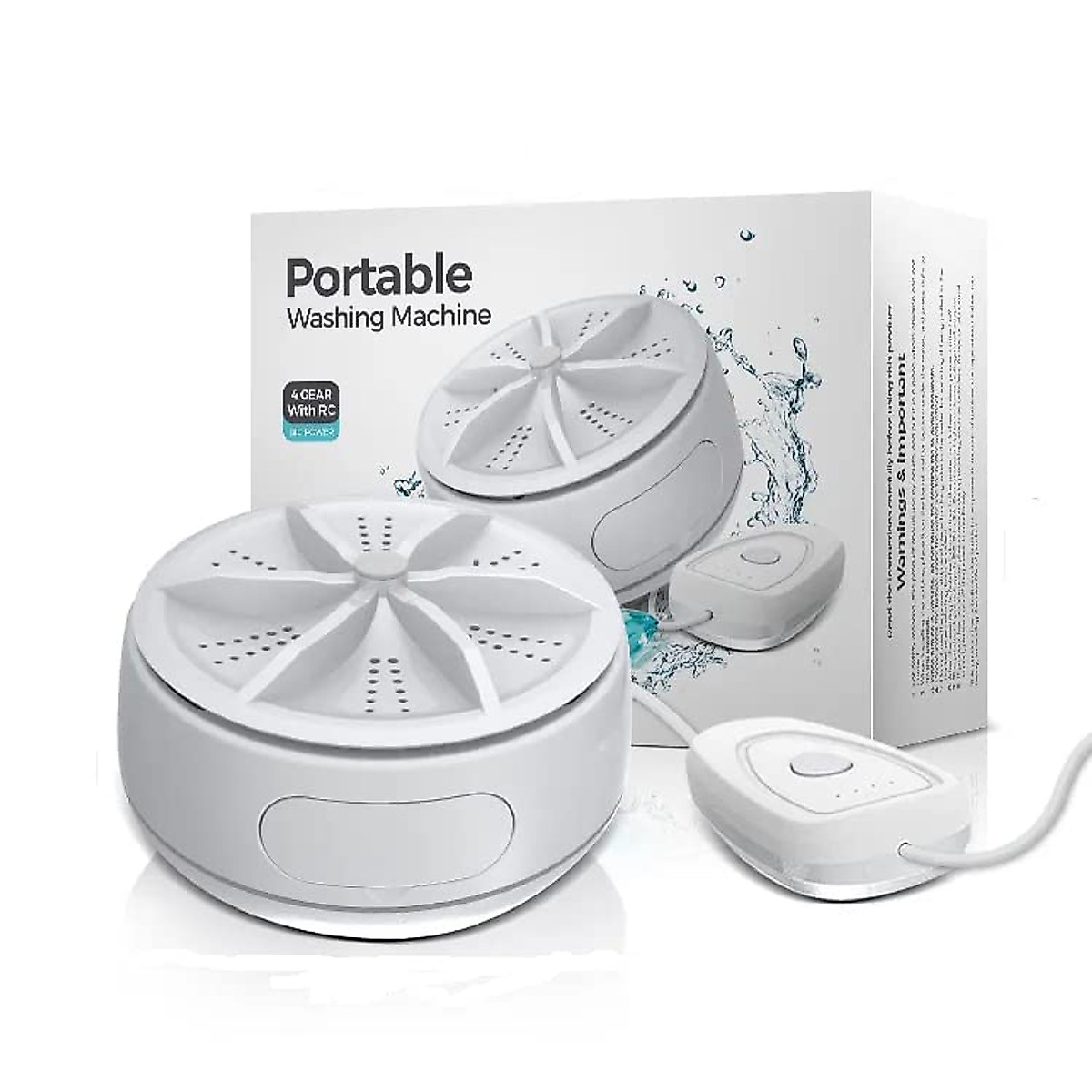 Mini Portable Washing Machine - Portable Washing Machine for sink, Ideal for Washing Light Clothes and Dishwasher, Portatil Folding Suitable For Travel, Home, RV, Office, College Room, Apartment