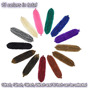 Springy Afro Twist Hair 8 Packs Marley Twist Braiding Hair Pre Separated Spring Twist Hair for Faux Locs Crochet Hair Kinky Twist for Braiding Synthetic Hair Extensions (1b#, 24inch(Pack of 8))