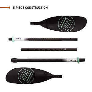 Bote Universal 5 Piece Kayak Paddle, Adjustable & Portable, Compact for Travel Friendly Family, Adults and Kids, Tandem, Single, 1-Person or 2-Person