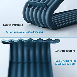 Shoe Racks ZXK Shoe Slots Organizer Stackable Shoe Stackers Adjustable Double Deck Holder for Closet Space Saver Easy Shoe Organizer(10-Pack), Gray