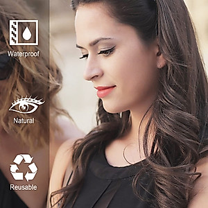 Magnetic Eyelashes Kit - Prgislew Mixed Magnetic Eyelashes and Eyeliner Kit with 10 Pairs 3D Reusable False Lashes Natural Look 2Pcs Strong Magnetic Eyeliner and 1Pcs Lash Tweezers