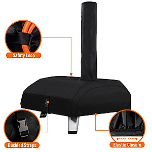 Carry Cover for Ooni Karu 16 inch Pizza Oven, iCOVER Heavy Duty Portable Outdoor Pizza Oven Cover for Ooni Karu 16 Multi-Fuel Waterproof Backyard Pizza Oven Accessories