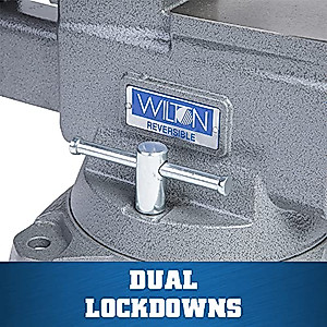 Wilton 8" Reversible Bench Vise, 9-1/4" & 14-1/2" Jaw Opening, 360° Swivel Base (4800R)