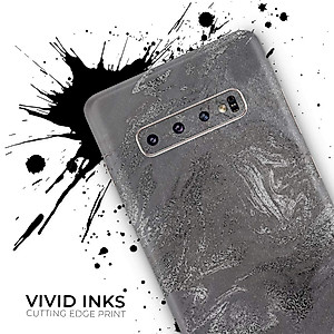 DesignSkinz Black & Silver Marble Swirl V5 Protective Vinyl Decal Wrap Skin Cover Compatible with The Samsung Galaxy S20 (Screen Trim & Back Glass Skin)