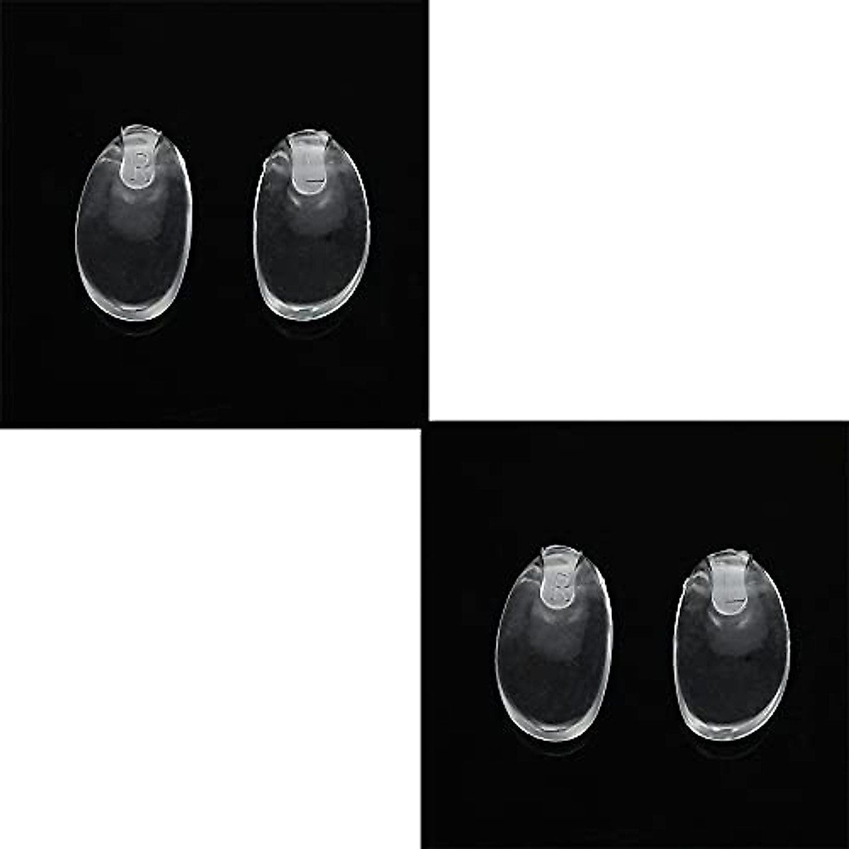 Eyeglass Nose Pads 2Pairs Anti-Slip Soft Silicone Glasses Nose Pieces Push in Pushin Replacement for Silhouette Frameless Glasses Eyeglasses Sunglasses