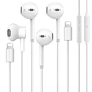 2 Pack Earphones,in-Ear Wired Earbuds with Bluetooth,Earbuds with Microphone,Headphones Compatible with iPhone 13/12/SE/11/XR/XS/X/7/7 Plus/8/8Plu