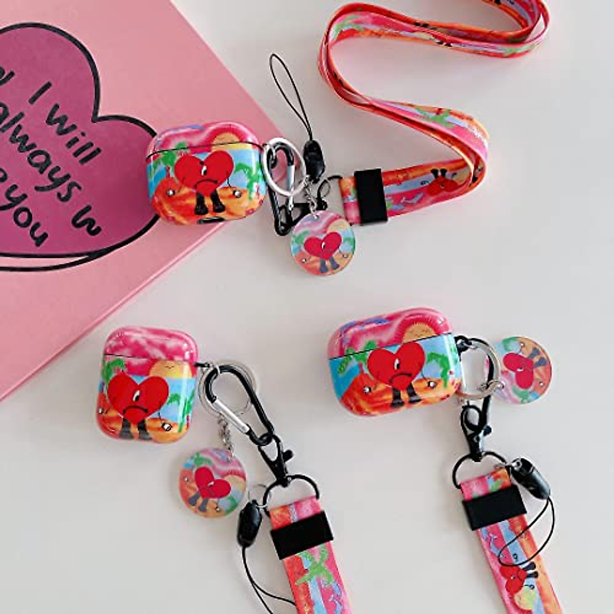 with Fashion Kawaii Lanyard Keychain，Cute Interesting Soft TPU Airpod 3rd Generation Case，Suitable Man Women Girl Airpod 3rd Case