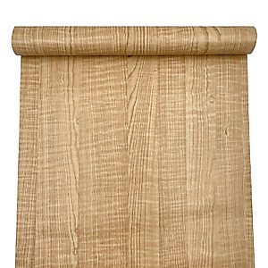 Yifely Light Yellow Wood Textured Furniture Paper Peel & Stick Shelf Liner Cabinet Door Sticker 17.7inch by 9.8 Feet