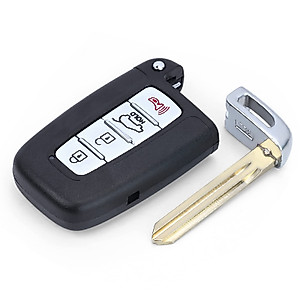 Beefunny Replacement Smart Remote Car Key Shell Case Fob 4 Button for Hyundai Kia SY5HMFNA04 B106 Blade (Key Shell Only No Interior)