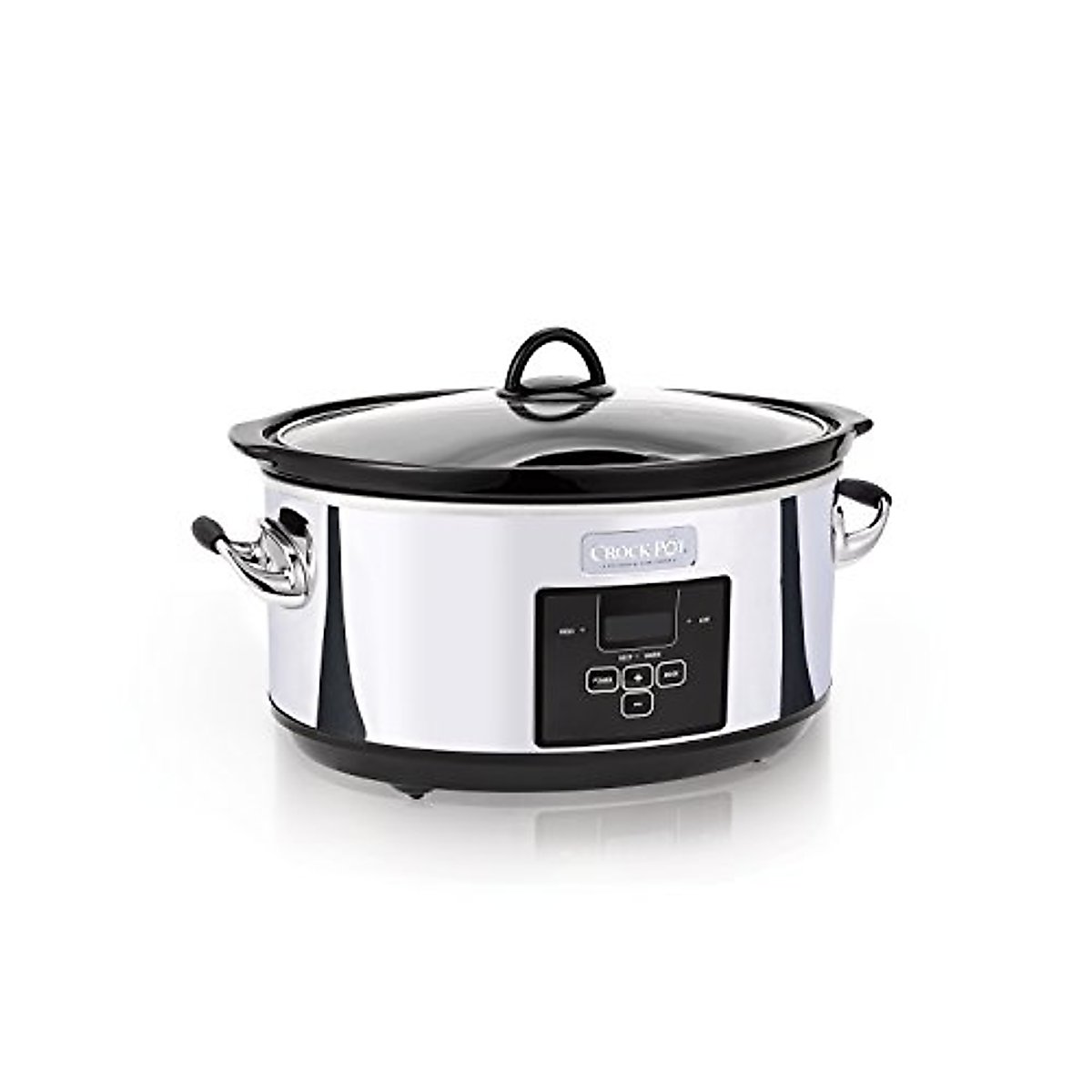 Crockpot 7 Quart Slow Cooker with Programmable Controls and Digital Timer, Polished Platinum