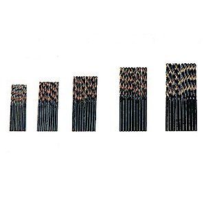 60PCS,Black and Gold Twist Drill Bits, 1/16", 5/64", 3/32", 7/64", 1/8" [10pcs for Each]