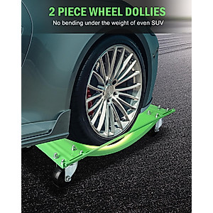 GarveeTech 5000lbs Car Wheel Dolly Set of 2, Vehicle Rollers Dolly for Moving Car with Heavy Duty 3.5 Inch Steel Wheels, 23.8in x 14.4in