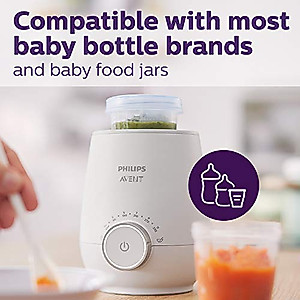 Philips Avent Fast Baby Bottle Warmer with Smart Temperature Control and Automatic Shut-Off, SCF358/00