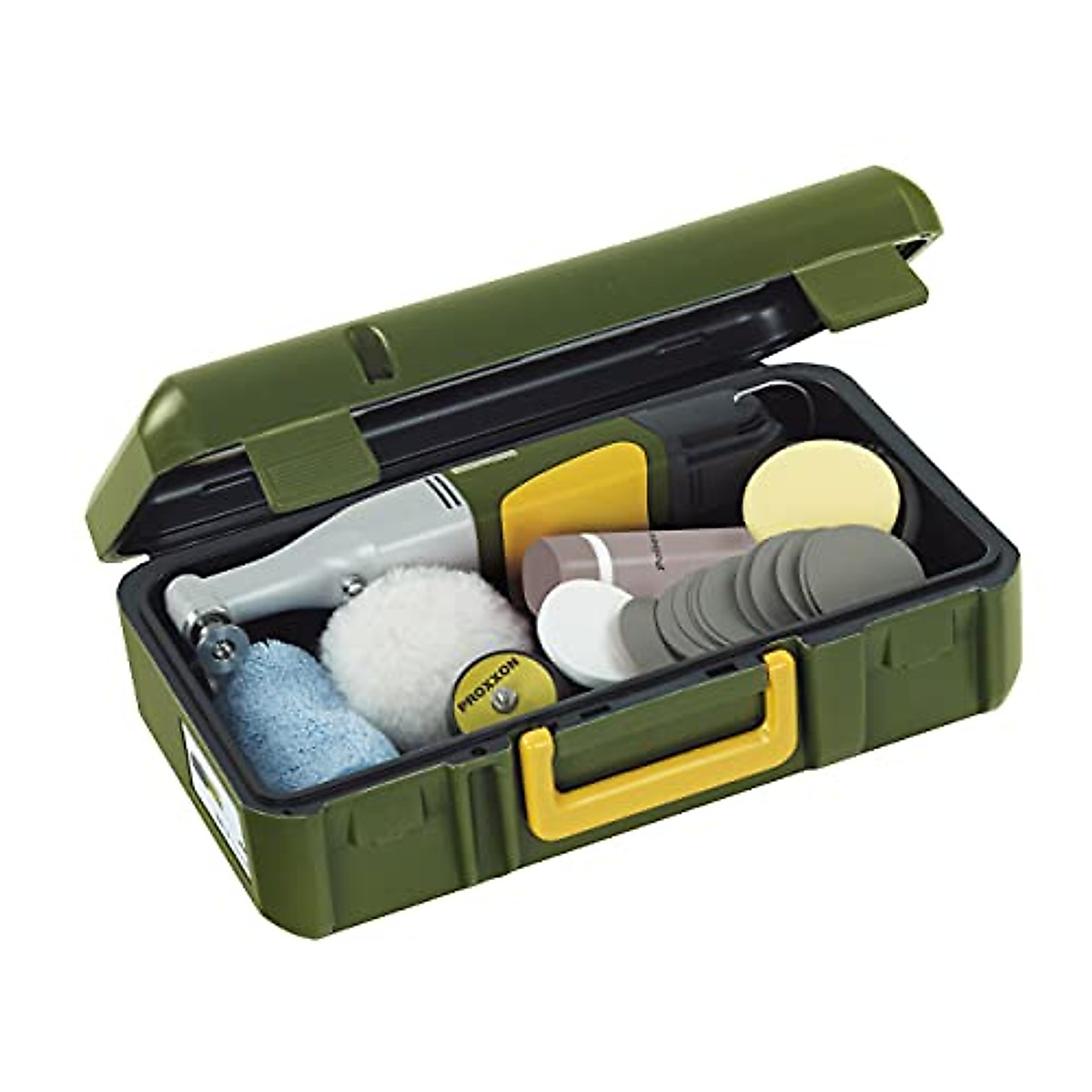 PROXXON Angle Polisher WP/E, 38660, Yellow/Green/Black, 0.5 Liters