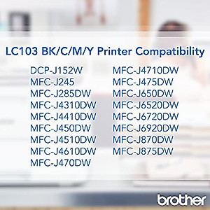 Brother Lc103c Lc103c Innobella High-Yield Ink, Cyan