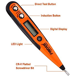Finder Digital Voltage Tester Pen 12V-220V DC & AC Voltage Detector Intelligent Induction Electroprobe for Home Appliance Repairing and Detection
