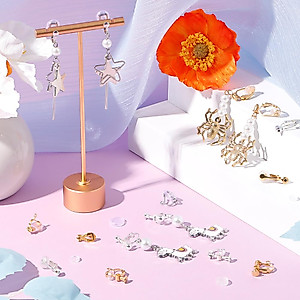 SUNNYCLUE 1 Box 48Pcs Earring Converters Clip-on Earrings Converter Components Stud Earring Findings Silicone Earring Pads Earrings Cushions Non-Pierced Clip on Converters for Studs Jewelry Making