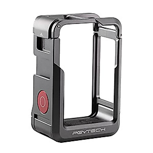 PGYTECH Video Vlogging Camera Frame Cage for DJI Osmo Action 3 Camera ,Include for DJI Magnetic Connection Interface and 1/4 Thread Hole with Cold Shoe Mount, Prevent The Screen from Scratching