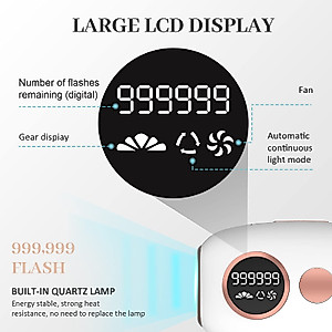 Laser Hair Removal Device for Women Permanent with Painless Ice Cooling Function IPL Hair Removal at-Home Upgraded to 999,999 Flashes for Face Armpits Legs Arms Bikini Line