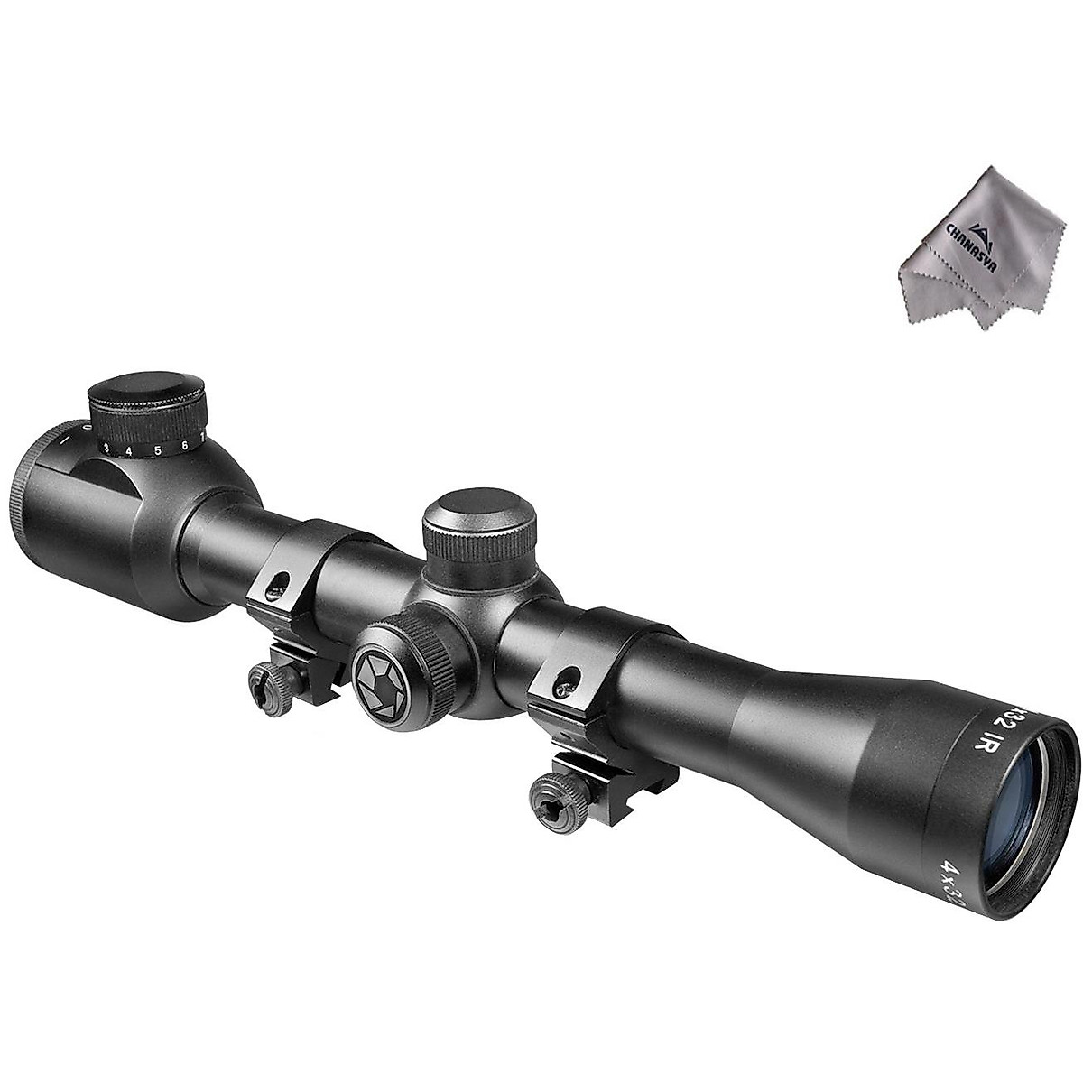 BARSKA 30/30 Crosshair Reticle Rifle Scope for .22 Plinking & Rimfire Rifles - Optimal Precision with Rings for Shooting, Hunting, Target Practice