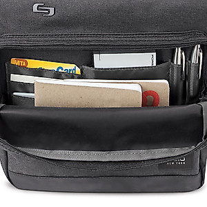 Solo New York Urban Carrying Case (Briefcase) for 15.6" Notebook - Gray, Black, 12.5" x 17" x 5" (UBN310-10)