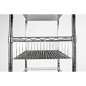 Omega 18" Deep x 24" Wide x 63" High 4 Tier Stationary Chrome Basket Unit