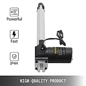 Happybuy 16 Inch Stroke Electric Actuators DC 12V with Mounting Bracket Heavy Duty 6000N/1320LB Actuators for Recliner TV Table Lift Massage Bed Electric Sofa