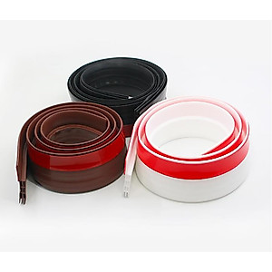 hokmly 2"W x 39"L Weather Stripping - Under Doors Bottom Door Draft Stopper Seal Strip - Flexible Noise Insulation Draft Guard for Garage Exterior and Interior Doors (1, Brown)