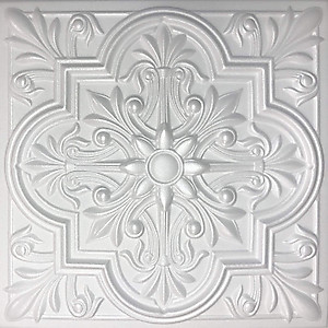White Styrofoam Decorative Ceiling Tile Regal (Case of 40 Tiles)