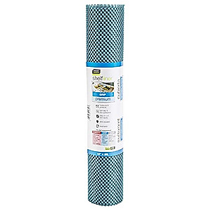 Smart Design Premium Grip Shelf Liner - 18 Inch x 8 Feet - Non Adhesive, Strong Grip Bottom, Easy Clean Kitchen Drawer, Cabinet, Cupboard Dresser Protector Cover, Non Slip Rubber Mat - Teal Blue