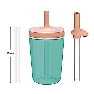Replacement Straws Compatible with Zak 15 oz Tumbler Cup-Zak Kids Water Bottle Straw Replacement-Accessories Set Include 4 BPA-FREE Straws and 1 Straw Cleaning Brush and 1 Silicone Boot(15OZ)