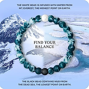 Lokai Hawaiian Silicone Beaded Bracelet for Women & Men, The Surf Collection - Ohana, (Large, 7 Inch Circumference) - Silicone Jewelry Fashion Bracelet Slides-On for Comfortable Fit