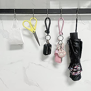 Annaklin Small S Hooks 24 Pack 2-3/16", Stainless Steel S Hooks for Hanging Pan Pot Utensils Plants Bags Towels, Heavy Duty S Shaped Hooks, Silver