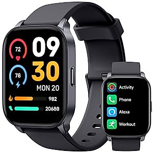TOOBUR Smart Watch for Men Women, Answer/Make Calls, Alexa Built-in, Fitness Tracker, Heart Rate/Sleep Tracker/100 Sports/IP68 Waterproof, Smartwatch Compatible Android iOS