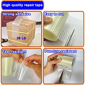 KAIHENG 39FT RV Awning Repair Tape, Tent Repair Tape, Canvas Repair Tape, Tent Repair Tape for Tarp, Sail Tape, Tear Repair Patch Kit, Waterproof Repair Tape for Boat Covers, Canopy