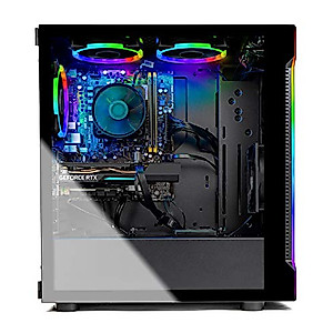 Skytech Shadow 3.0 Gaming PC Desktop - AMD Ryzen 5 3600 3.6GHz, RTX 3060 Ti 8GB GDDR6, 16GB DDR4 3200, 1TB NVMe SSD, 600W Gold PSU, RGB Fans, AC WiFi, Windows 10 Home 64-bit…