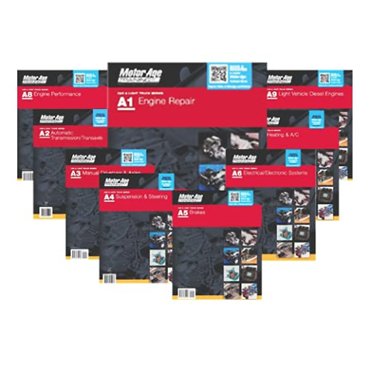 ASE Certification Test Prep - Car/Light Truck Study Guide Package A1-A9 (Motor Age Training)