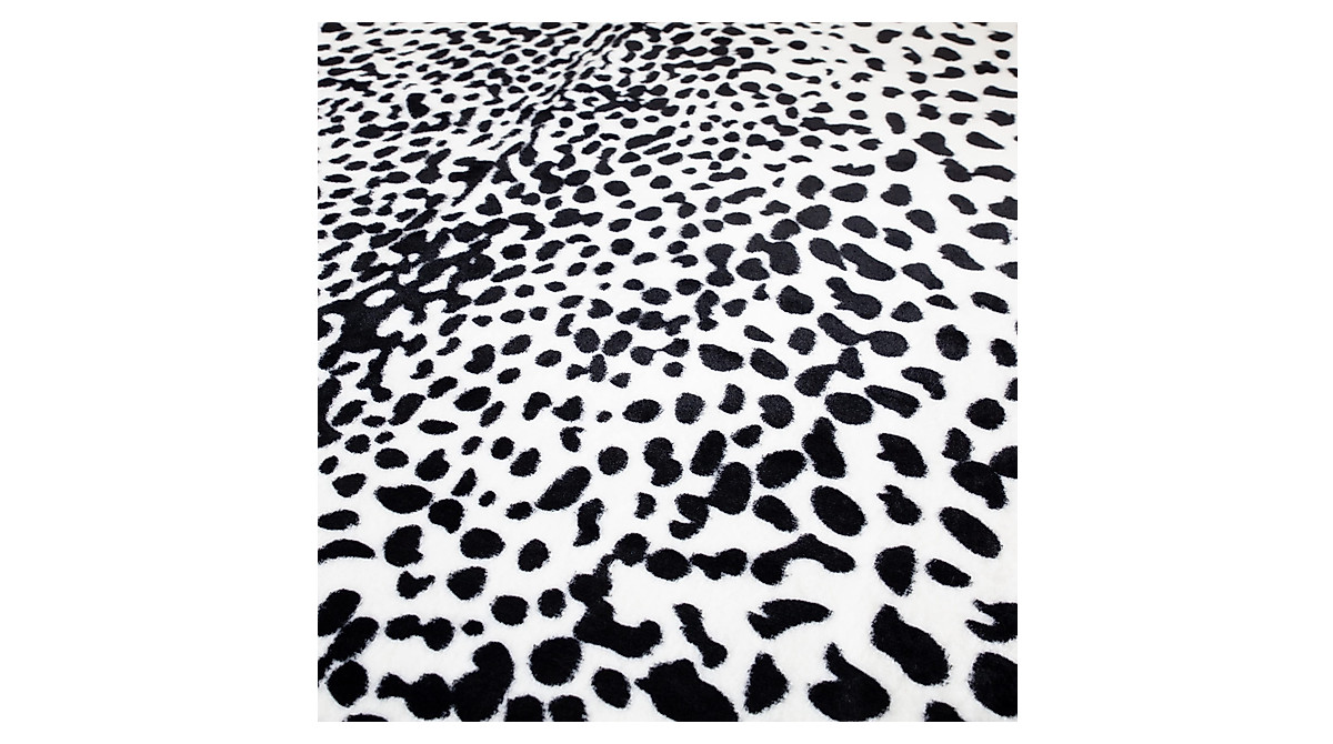 MustMat Black & White Leopard Print Rug - 4.5'x6.2'
